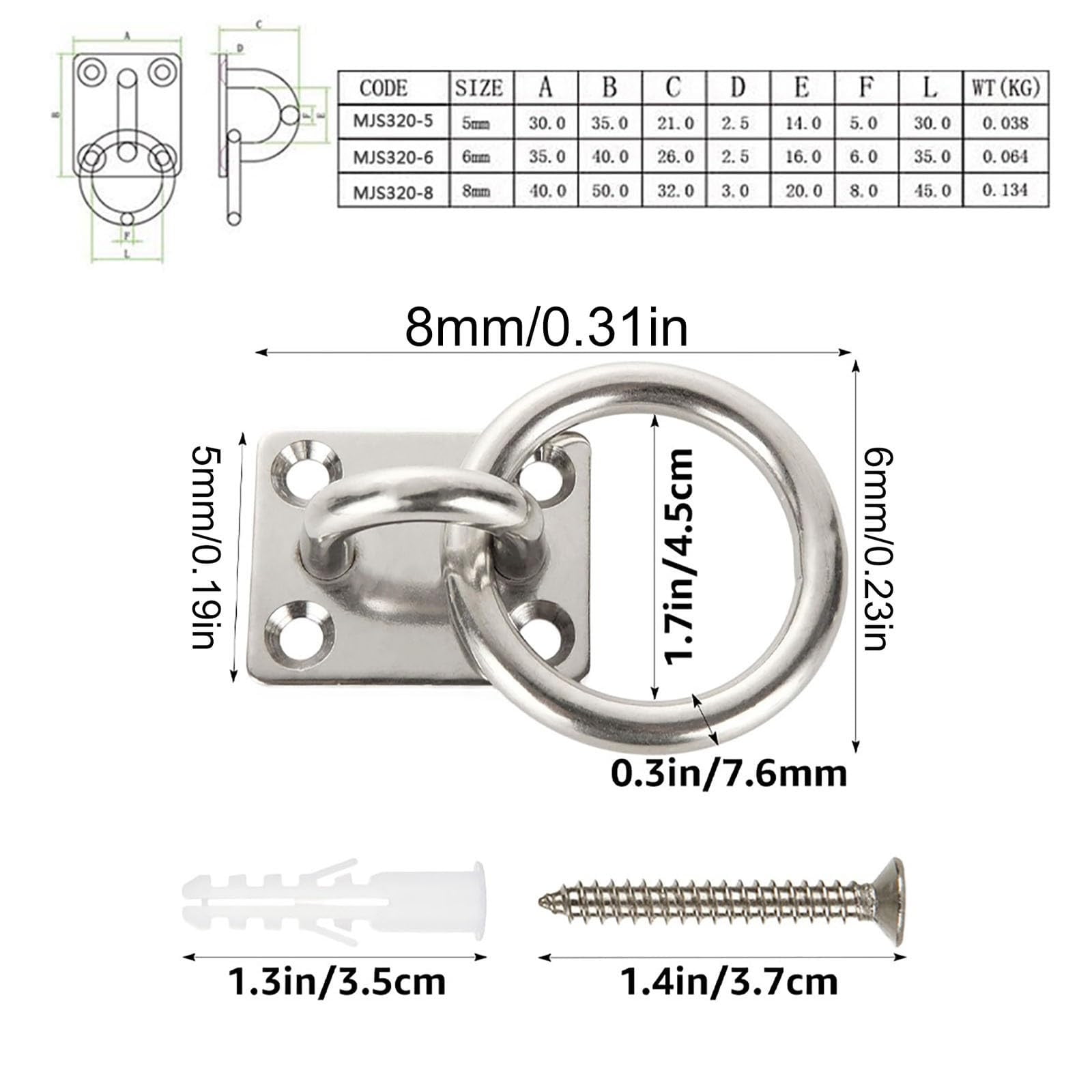 LangPing Stainless Steel Door Buckle Lock, Rigging Ceiling Fan Hook ...