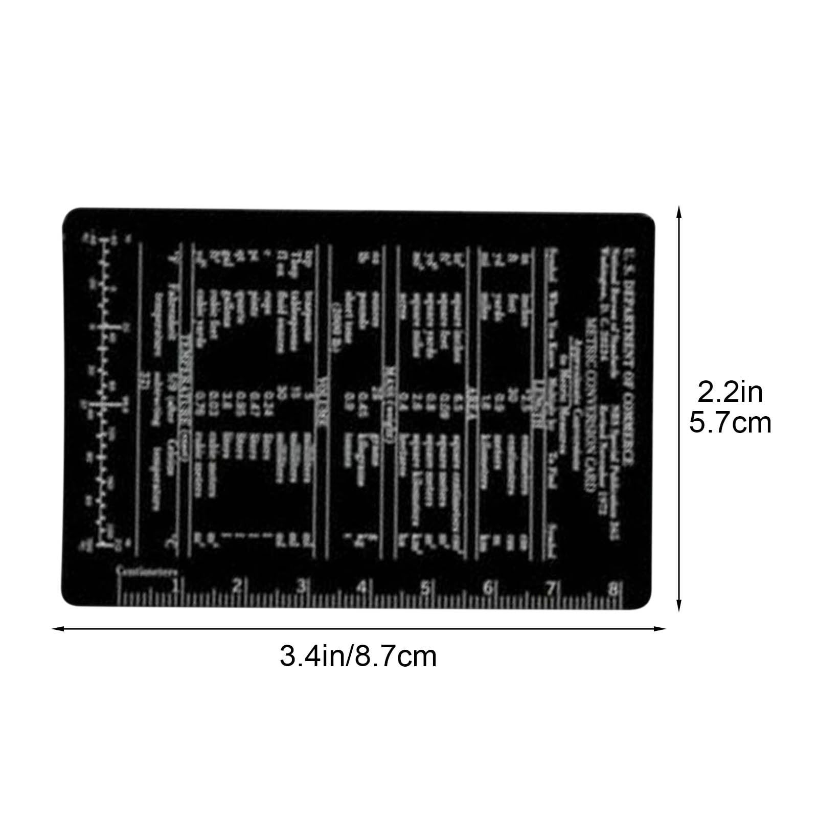 LangPing Stainless Steel Pocket Ruler, Unit Conversion Card, Feet and ...