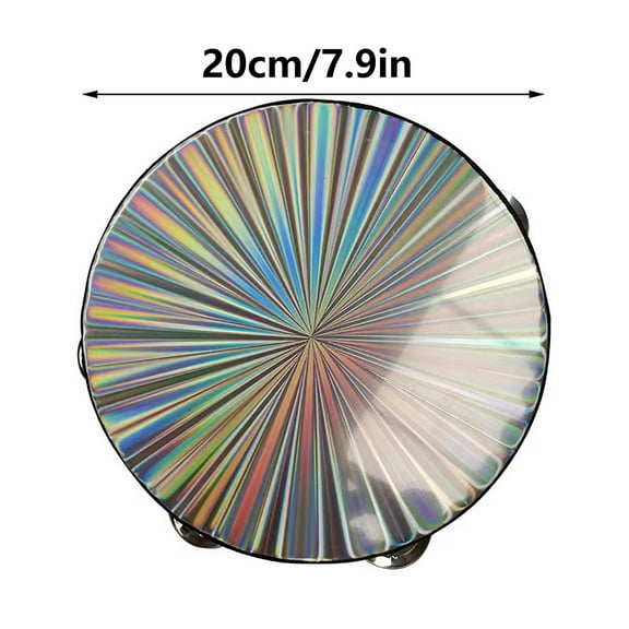 Double Flash DrumTambourine 6/8/10 Inch Hand Drum Reflective ...