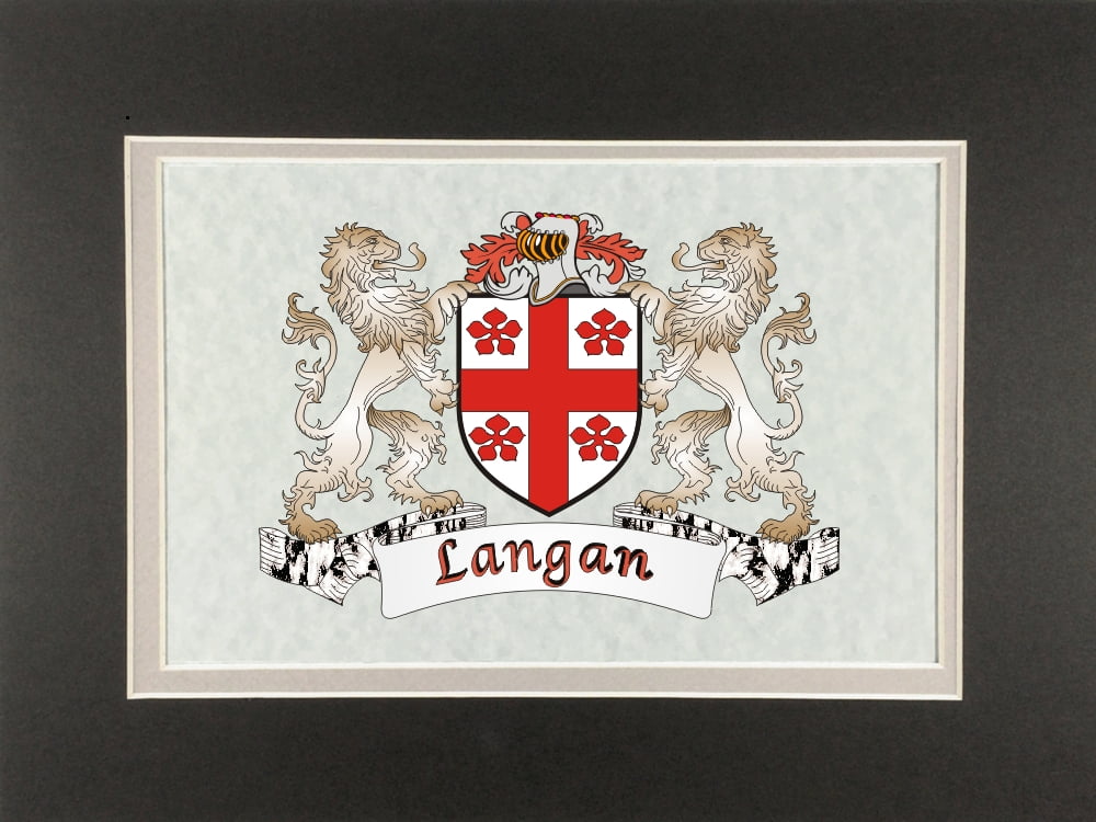 Langan Irish Coat of Arms Print - Frameable 9" x 12" - Walmart.com