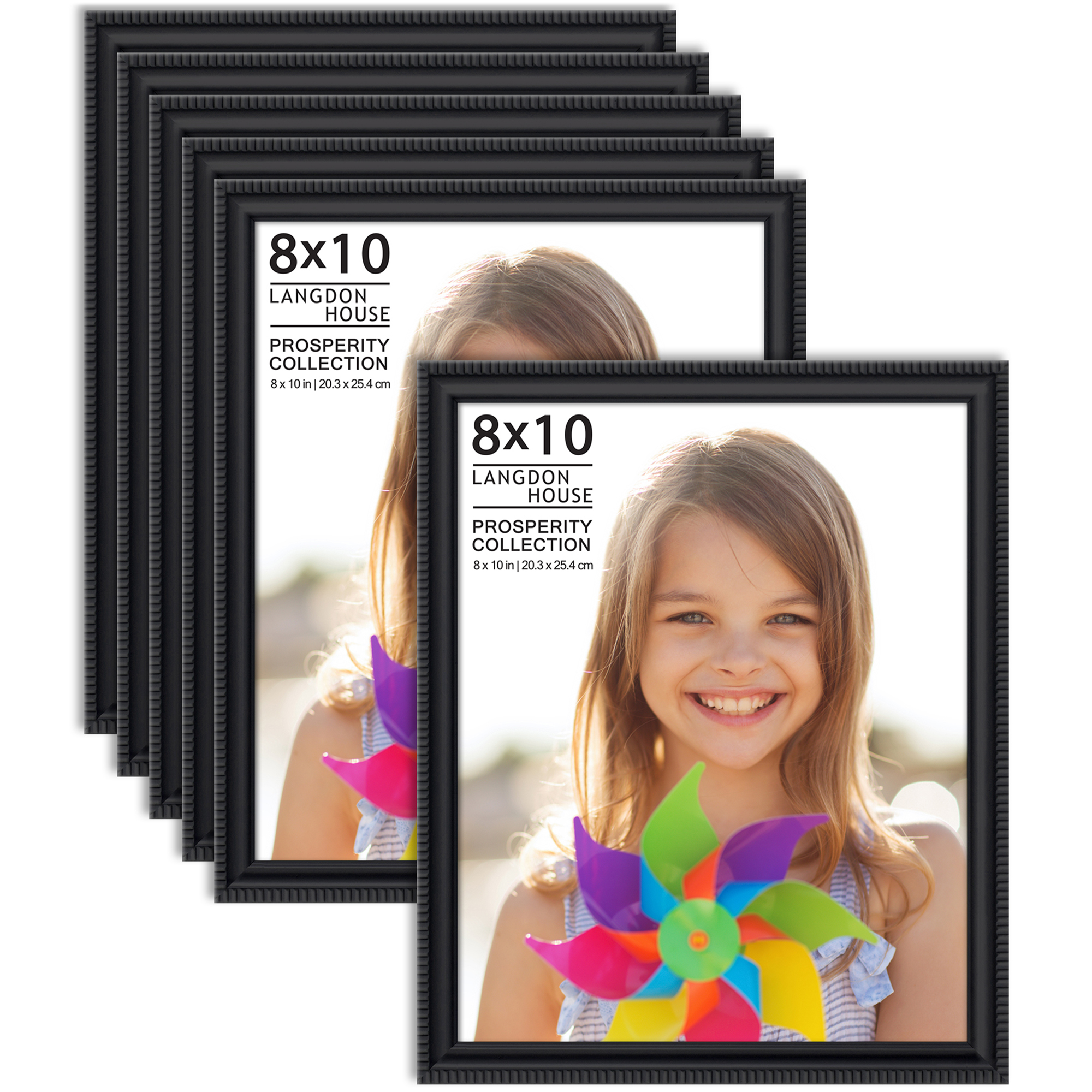 Langdon House 4x6 Black Picture Frames, Shabby-chic Style, 6 Pack ...