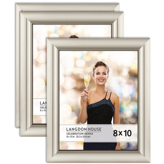 Langdon House 8x10 Champagne Picture Frame, Glam Style, 3 Pack ...