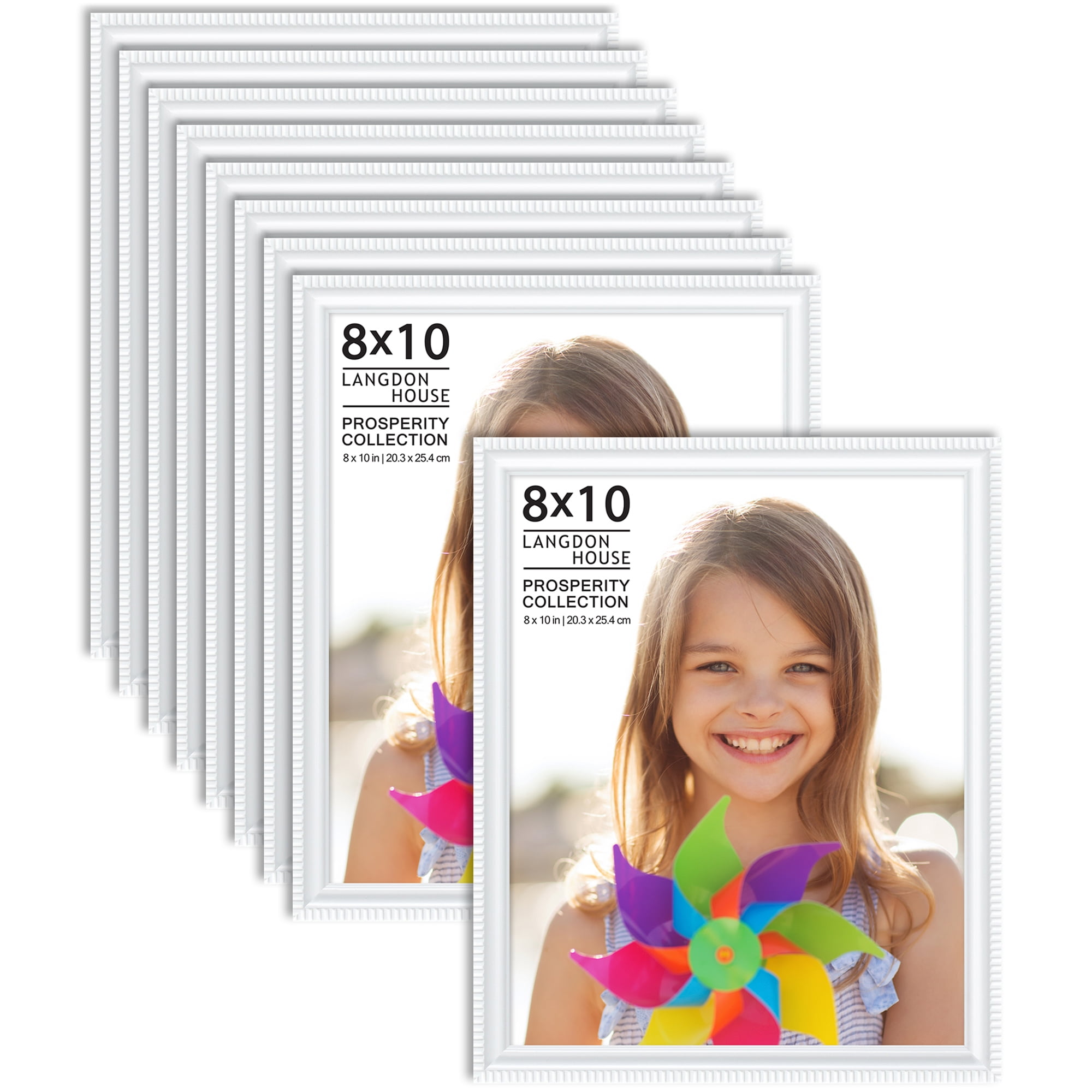 Langdon House 8x10 White Picture Frames, 12 Pack, Prosperity Tabletop ...