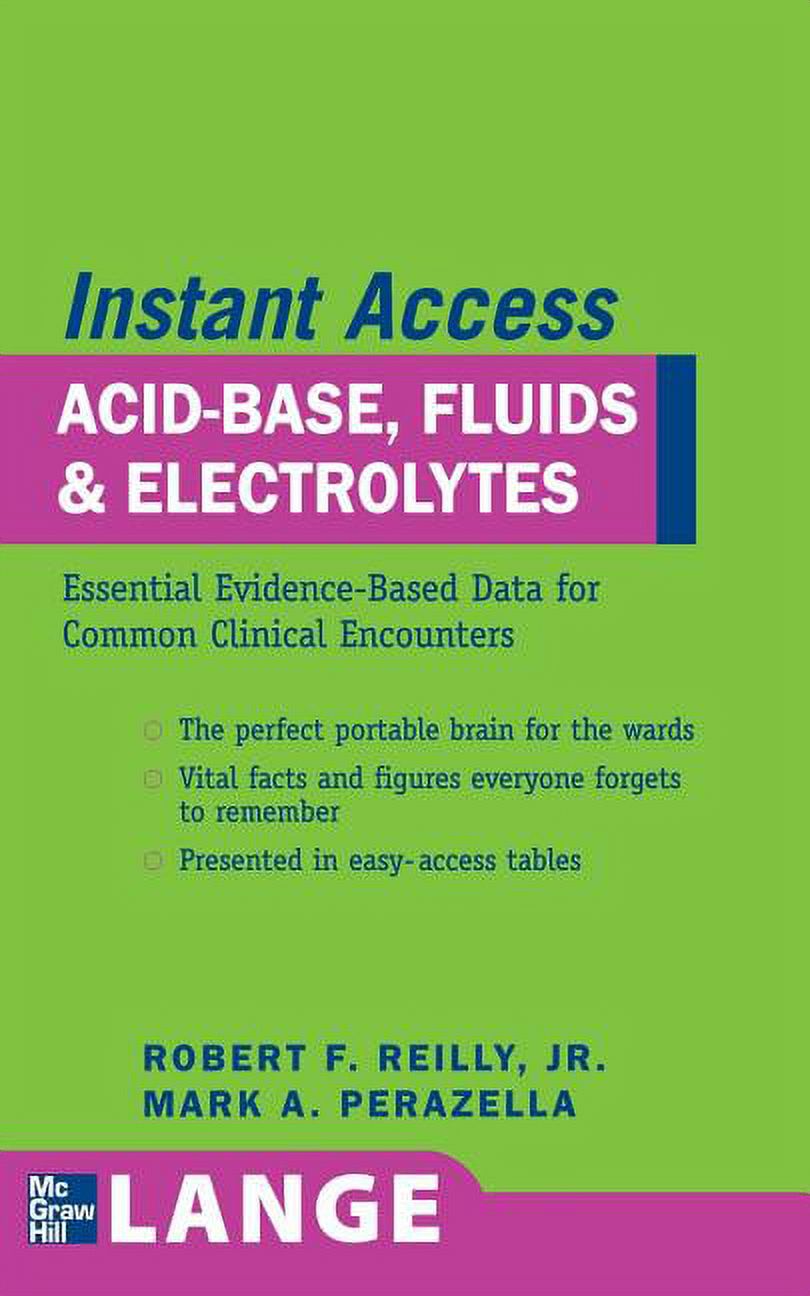 Lange Instant Access Acid-Base, Fluids, and Electrolytes, (Paperback ...