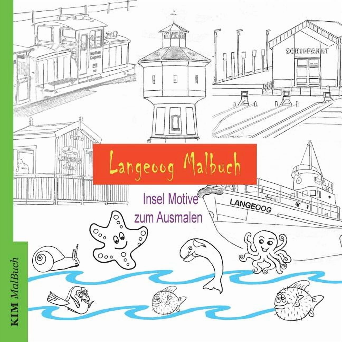 Langeoog Malbuch: Insel Motive zum Ausmalen, (Paperback) - Walmart.com