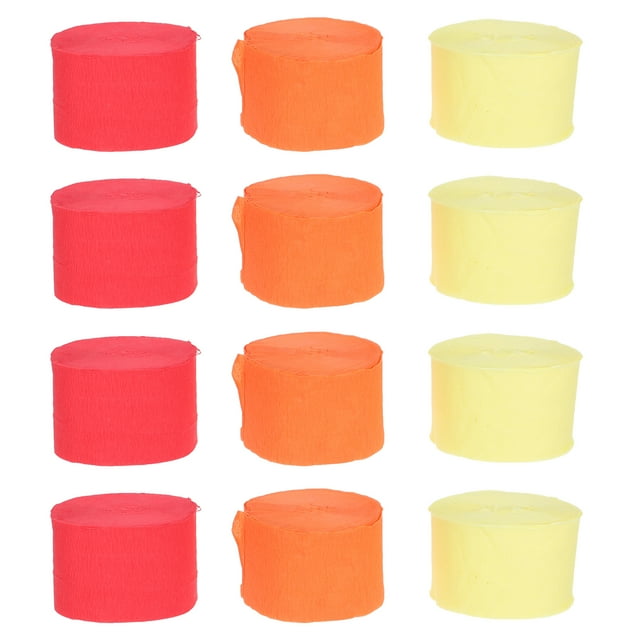 Langeriy 12 Rolls Autumn Day Crepe Paper Decor Ribbon Paper Roll Party ...