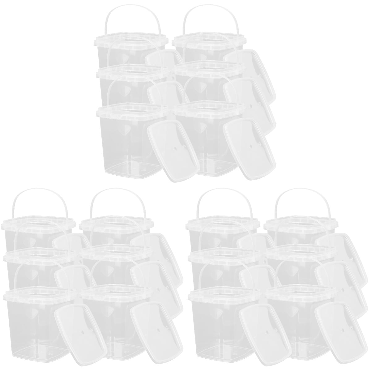 Langeriy 18 Pcs Ice Cream Buckets Transparent Ice Cream Containers ... Langeriy 18 Pcs Ice Cream Buckets Transparent Ice Cream Containers ...