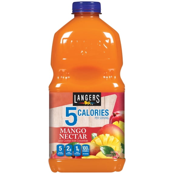 Langers Juice Cocktail, 5 Mango Nectar, 64 Fl Oz, 1 Count - Walmart.com