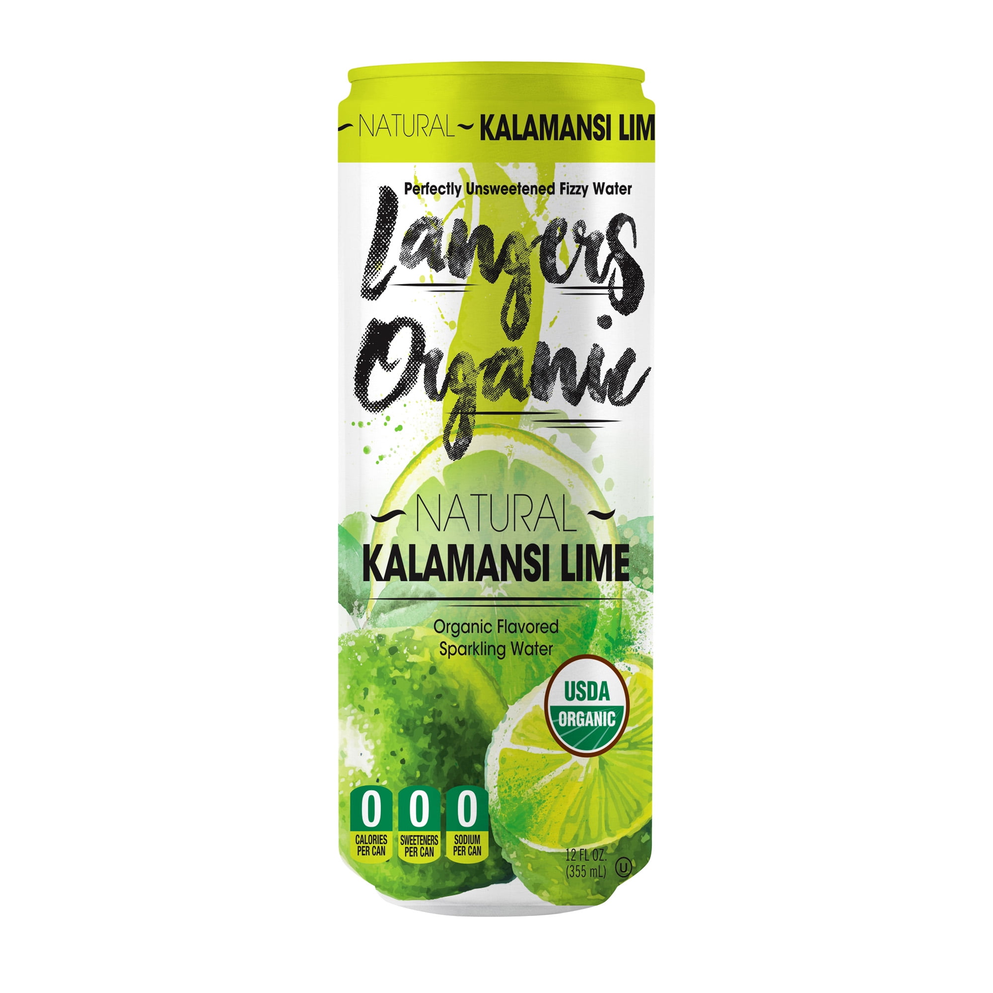 Langers Organic Sparkling Water, Kalamansi Lime, 12 Fl Oz, 8 Count - Walmart.com