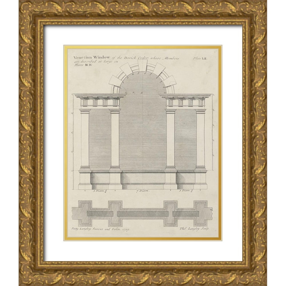 Langley 26x32 Gold Ornate Wood Framed with Double Matting Museum Art ...