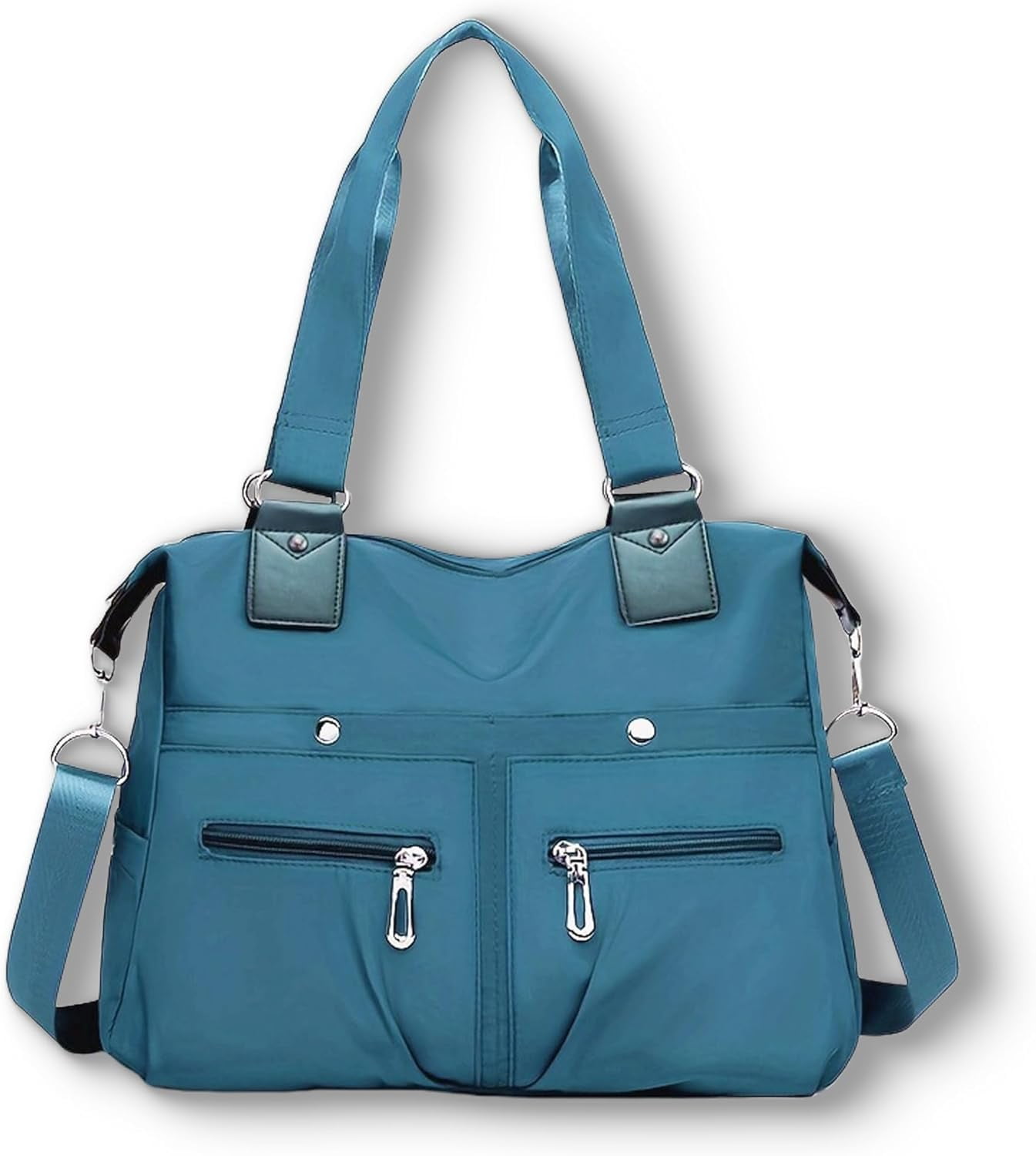 Langrents Nylon Tote Bag, Large Waterproof Tote Bag with Zipper for ...