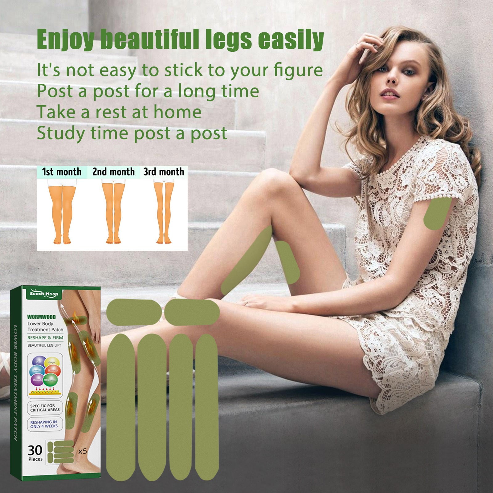 Langruiwanju Productos De Belleza Clearance! Mugwort Beauty Leg Sticker Lazy Thigh Sculpting ...