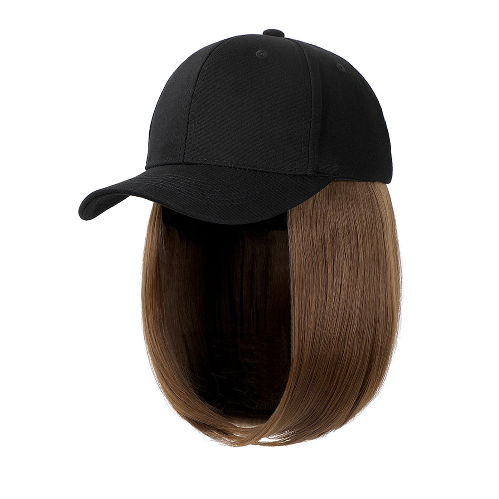 Langruiwanju Salud Y Belleza New! Baseball Cap Wigs for Women Black Hat ...