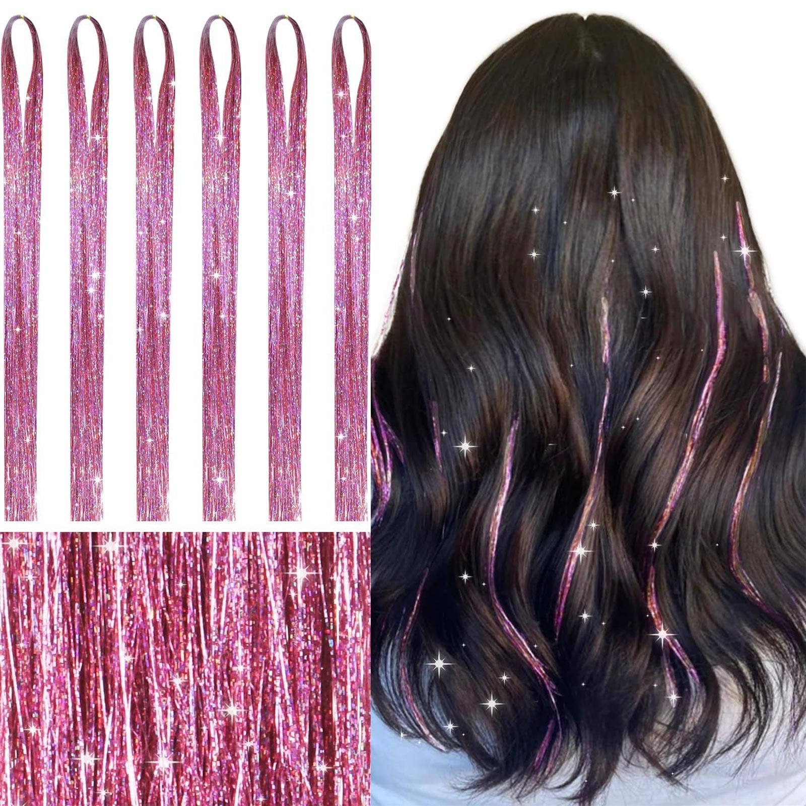 Langruiwanju Salud Y Belleza New! Rainbow Color 120 Cm Hair Strands ...