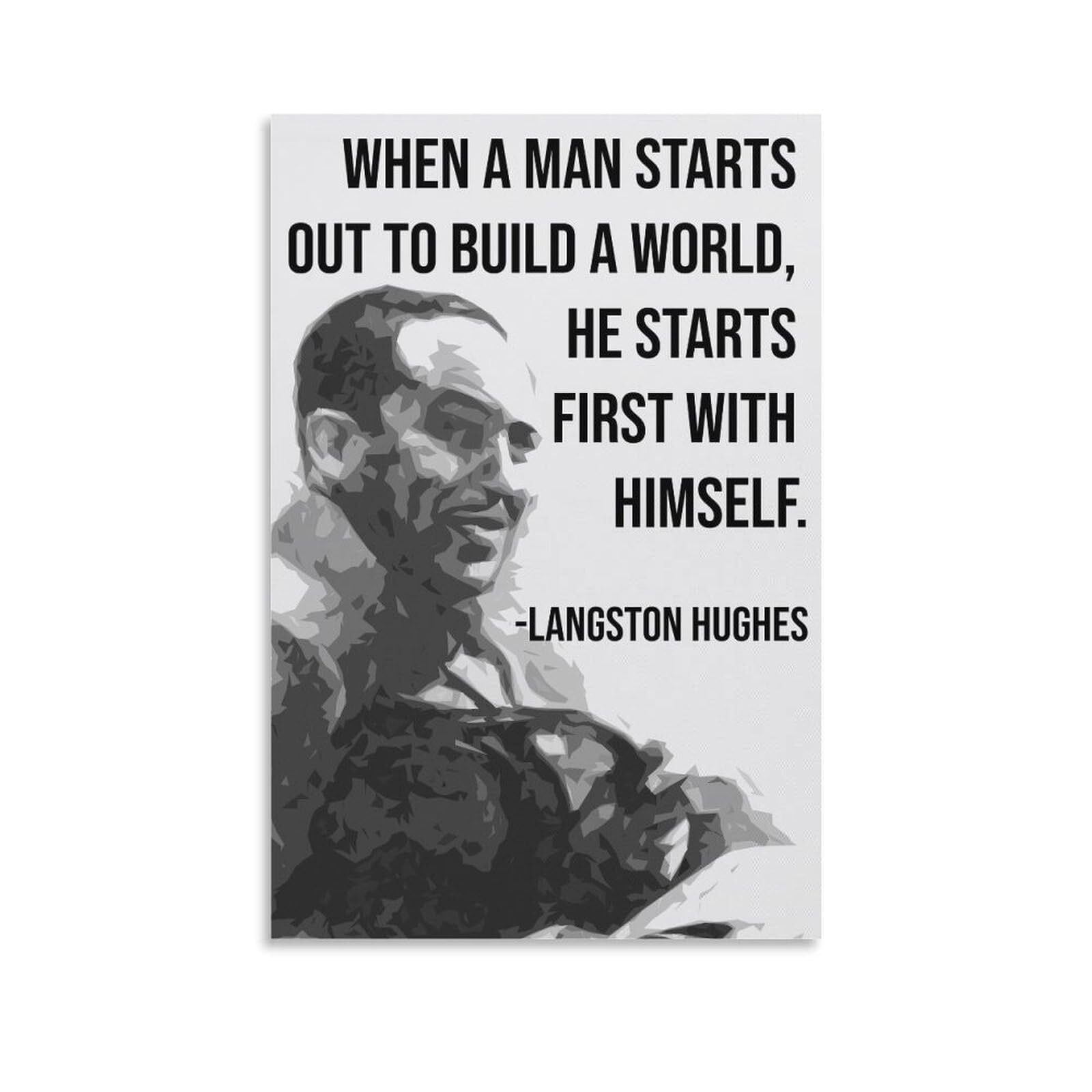 Langston Hughes Famous Quote Canvas Wall Art Posters For Room Aesthetic ...