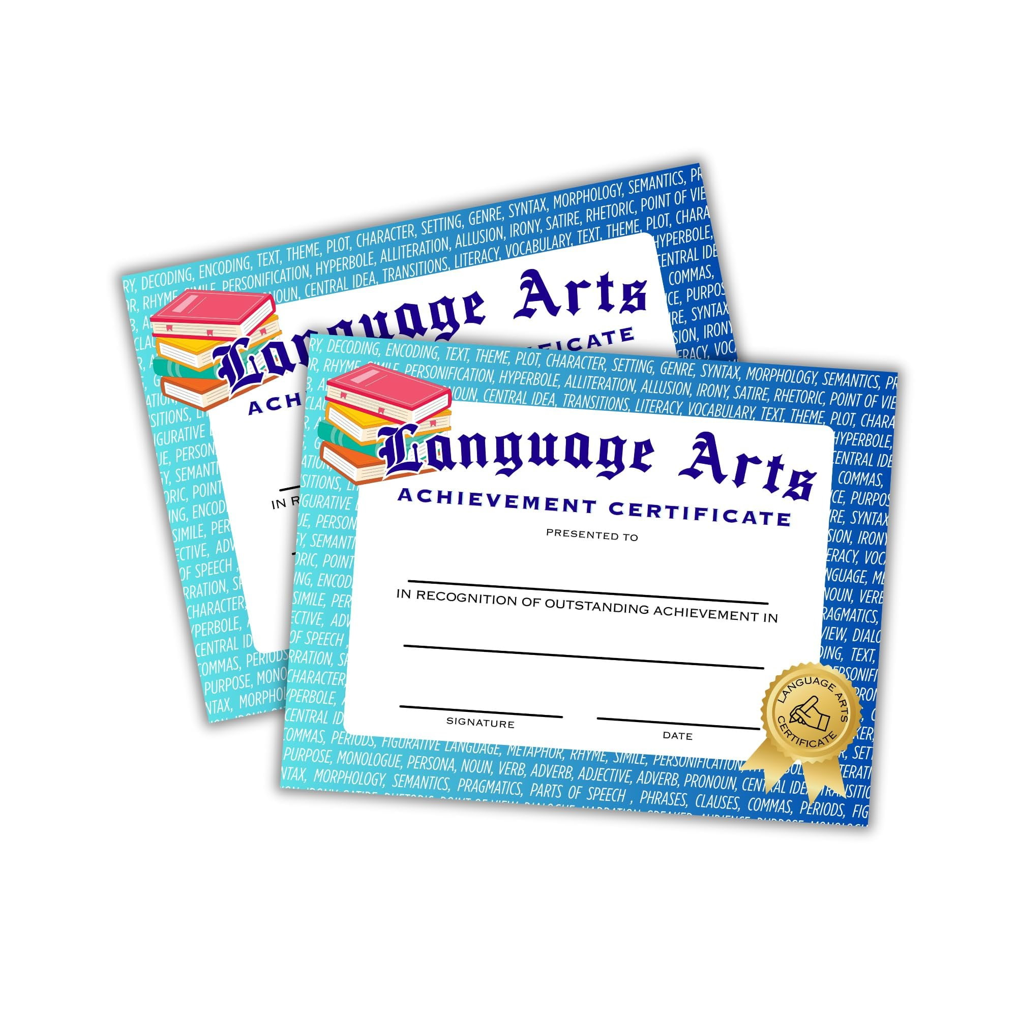 Language Arts Achievement Certificate 30pk 8.5x11 Social Studies ...