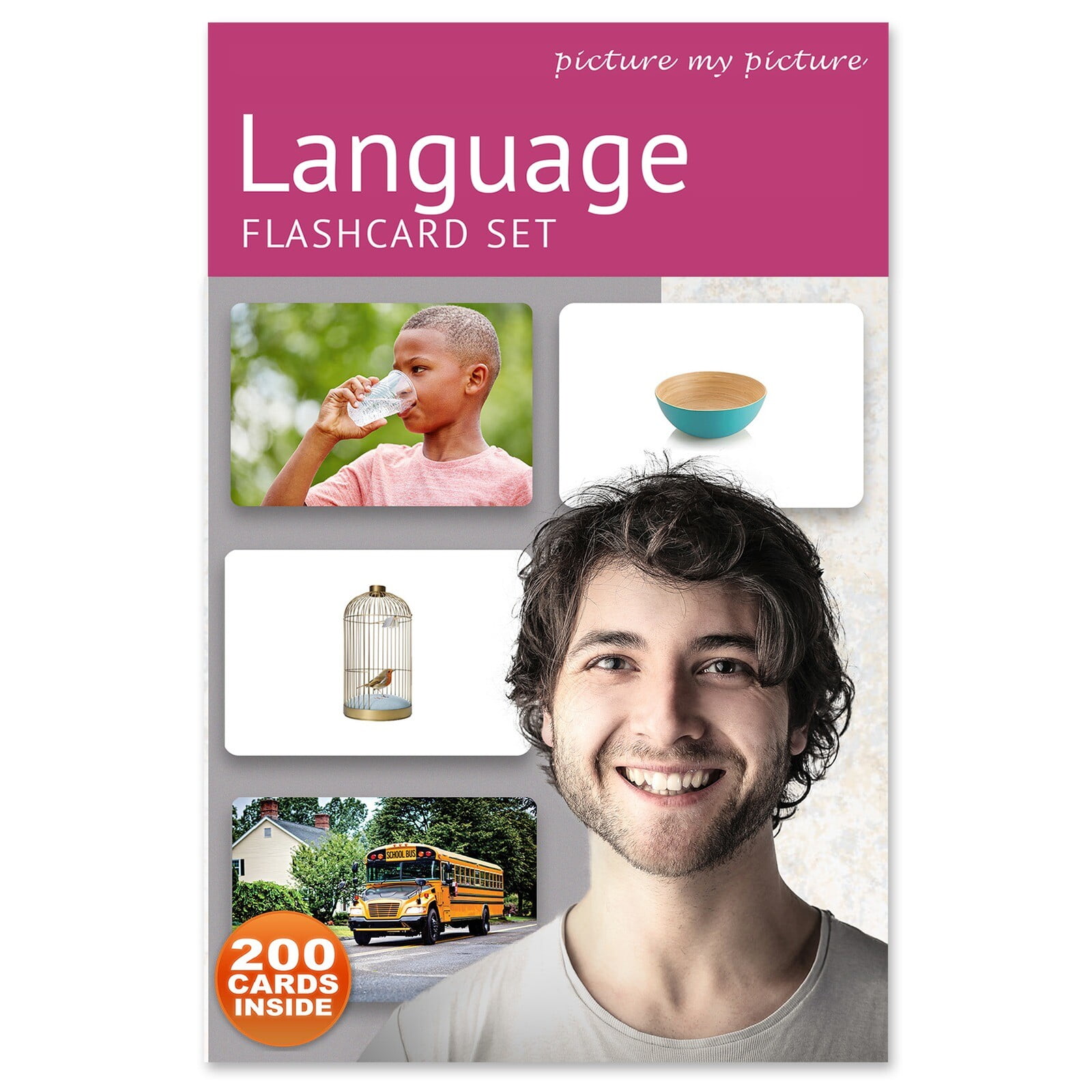 Language Flash Card Set | 200 Language Photo Cards | - Walmart.com