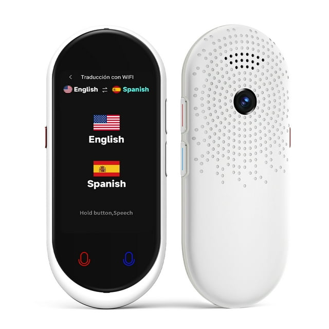 Portable Language Translator, 137 Languages, Two-Way, Offline/Online, Business/Learning, White ...