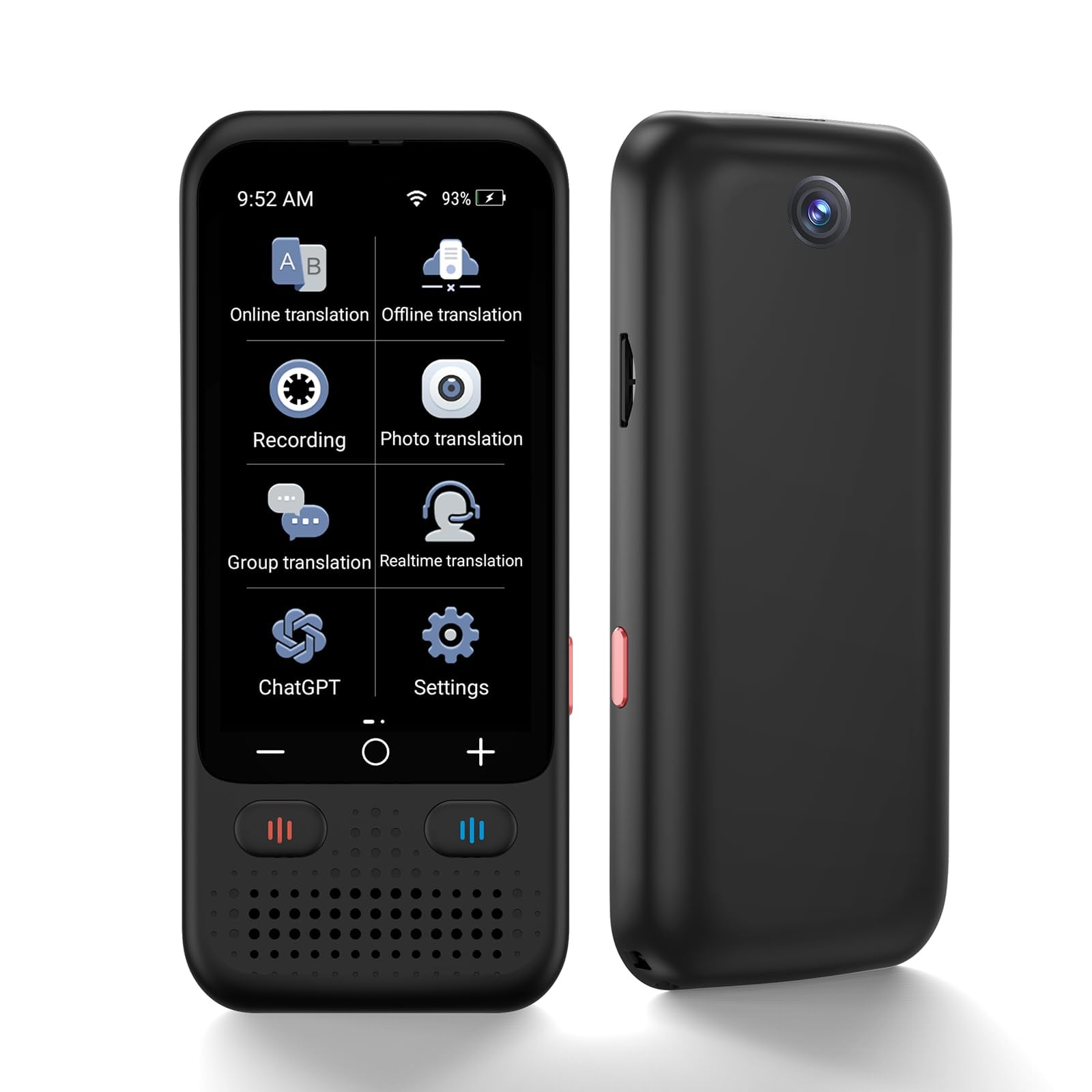 Language Translator Device, Upgraded ChatGpt AI Translator No WiFi Needed, 138 Languages Two Way ...