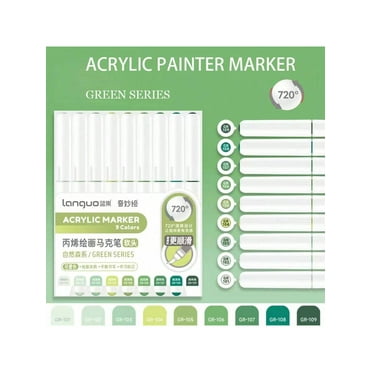 Arrtx Acrylic Paint Markers, 15mm Jumbo Felt Tip, 10 Vibrant Colors for ...
