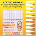Languo Automatic Ink Control Acrylic Paint Markers, 9 pcs Soft Brush ...