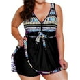 Langwyqu Plus Size Women's Swimwear, XL Bathing Suit, Summer 2 Piece Printed Tankini Set ...