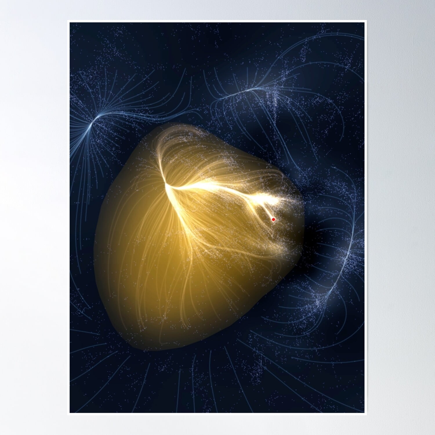 Laniakea Supercluster Poster Wall Art, Modern Wall Decor, 12x18 ...
