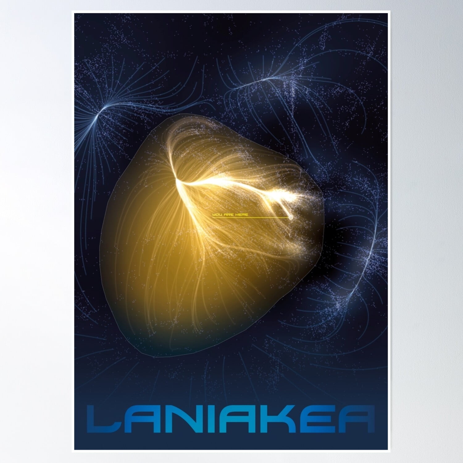 Laniakea - You Are Here - Version 2 Poster Wall Art, Modern Wall Decor ...
