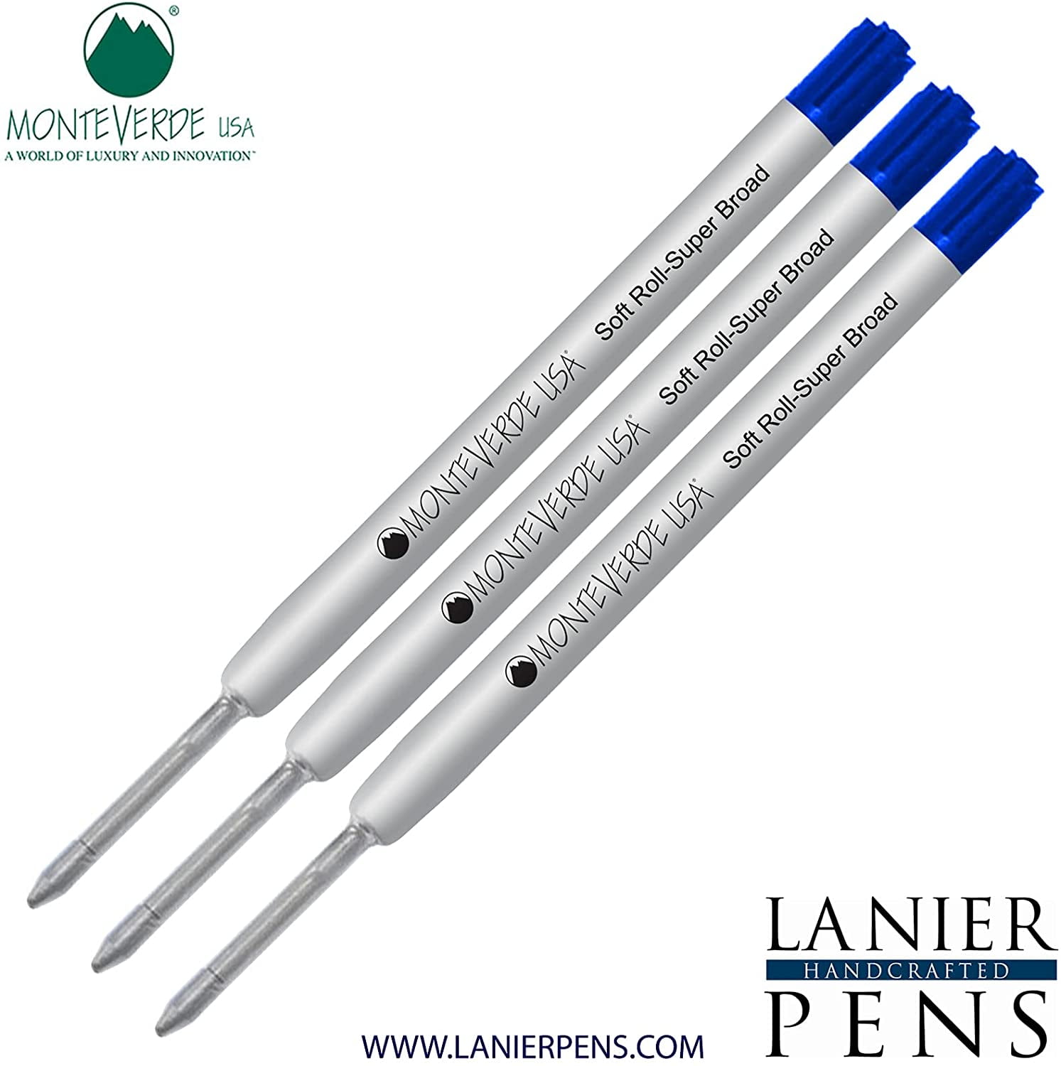 Lanier Combo Pack - 3 Pack - Monteverde Soft Roll Super Broad Ballpoint ...