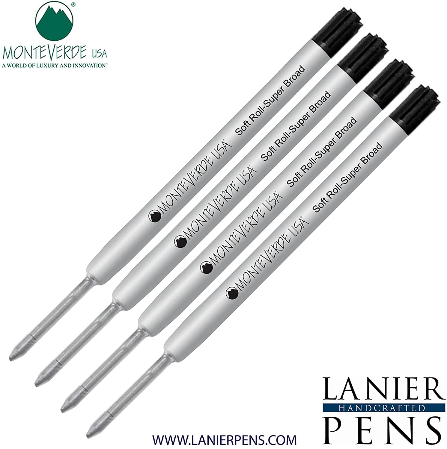 Lanier Combo Pack - 4 Pack - Monteverde Soft Roll Super Broad Ballpoint ...