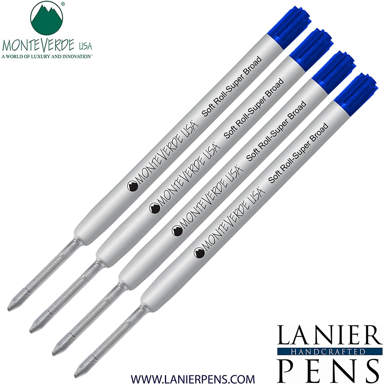 Lanier Combo Pack - 4 Pack - Monteverde Soft Roll Super Broad Ballpoint ...