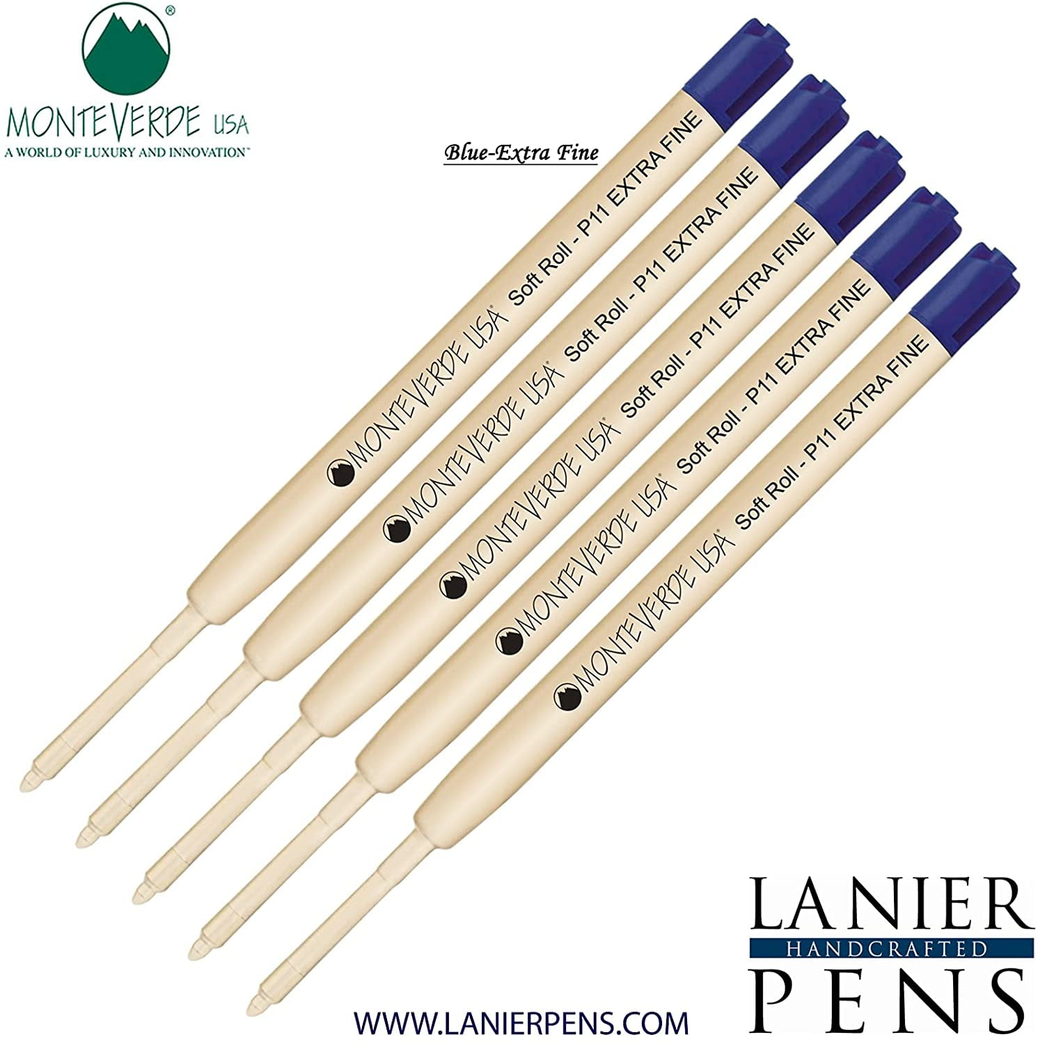 Lanier Combo Pack - 5 Pack - Monteverde Soft Roll Extra Fine Ballpoint ...