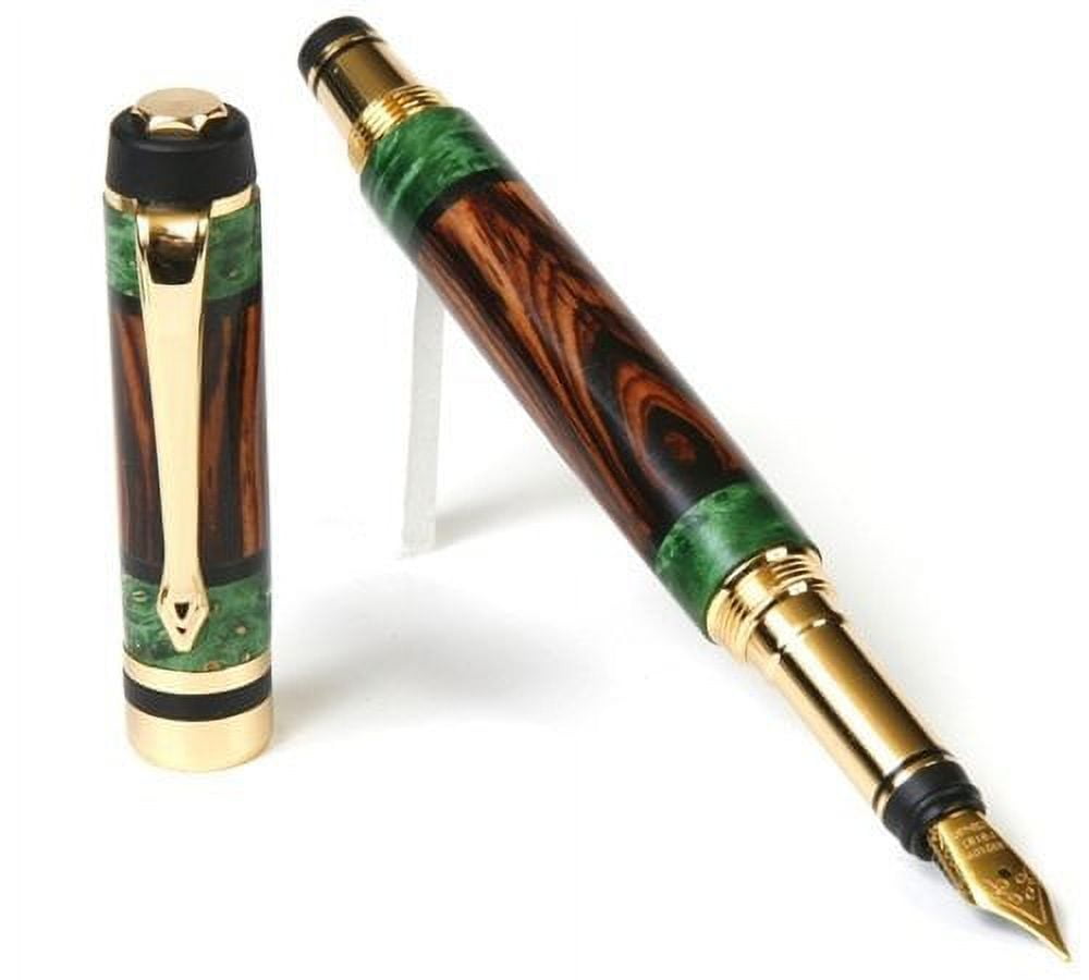 Lanier Pens - Elite Fountain Pen - 24kt Gold - Cocobolo with Green Box ...