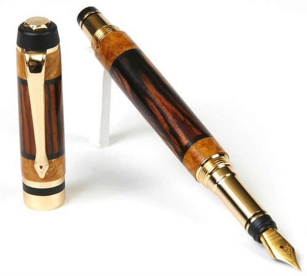 Lanier Pens - Elite Fountain Pen - 24kt Gold - Cocobolo with Yellow Box ...