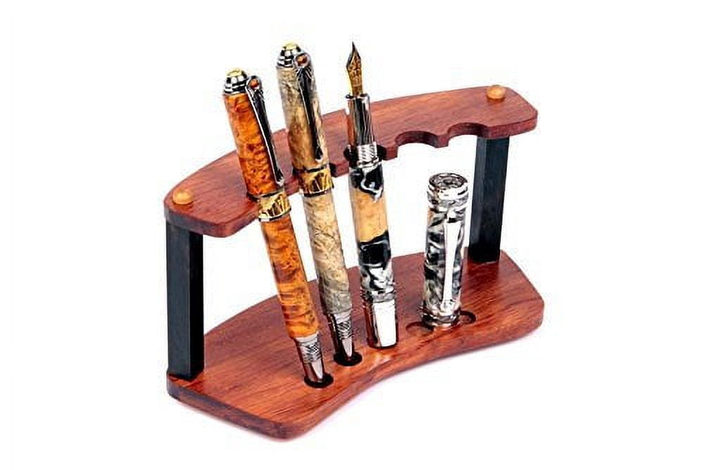 Lanier Pens - Round 5 Pen Bubinga and Ebony Upright Pen Stand - Walmart.com