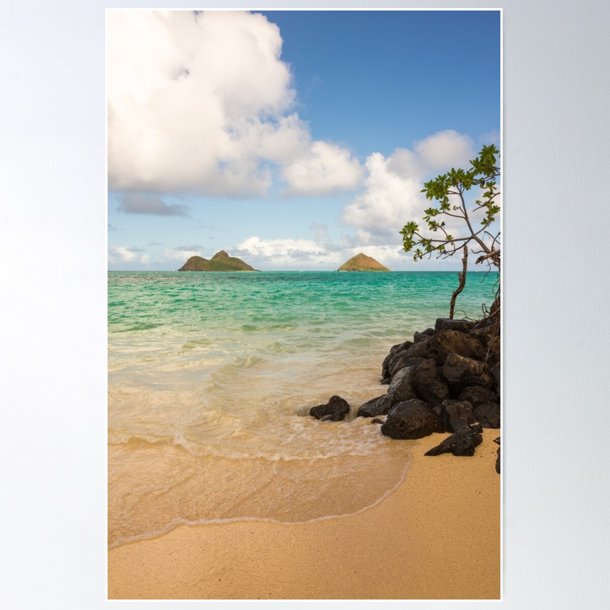 Lanikai Beach 1 - Oahu Hawaii Poster Wall Art, Modern Wall Decor For ...