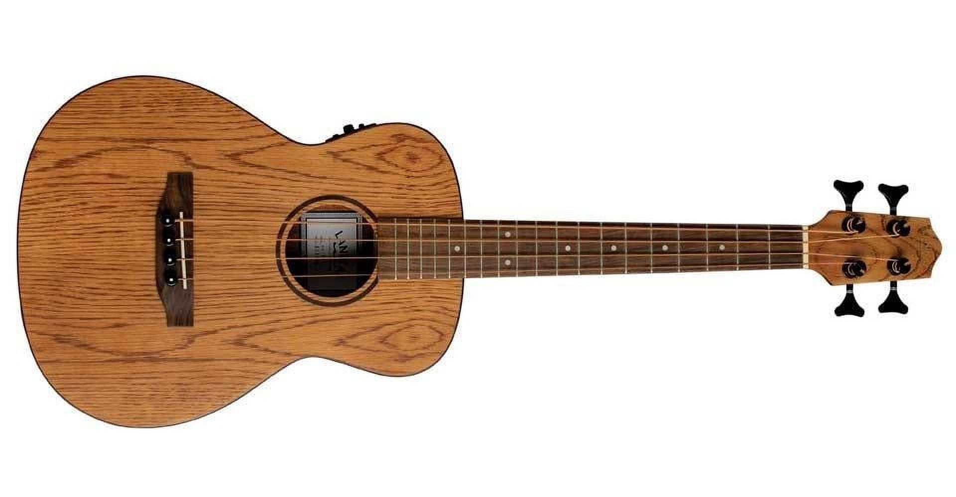 Lanikai OA-EBU Adult Size Oak Bass Acoustic-Electric Ukulele with AMP ...