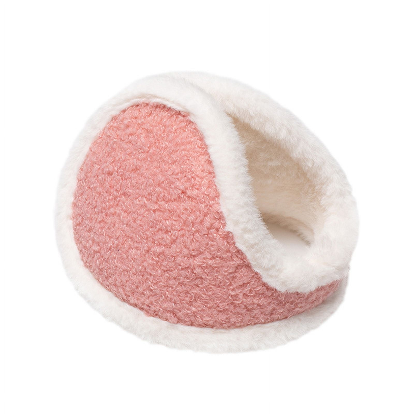 Lankey Solid Color Ear Muffs for Winter Women Girls Fleece Ear Warmers ...