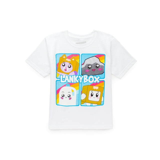 LankyBox Boys' Cotton Graphic Tee with Short Sleeves, Sizes XS-XL ...