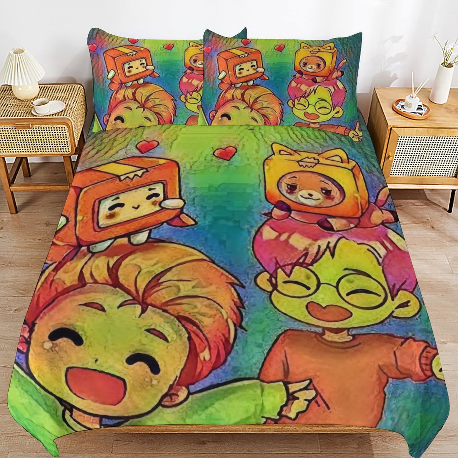 Lanky Cute Box 3-Piece All Season Bedding Set, Comforter Set with ...