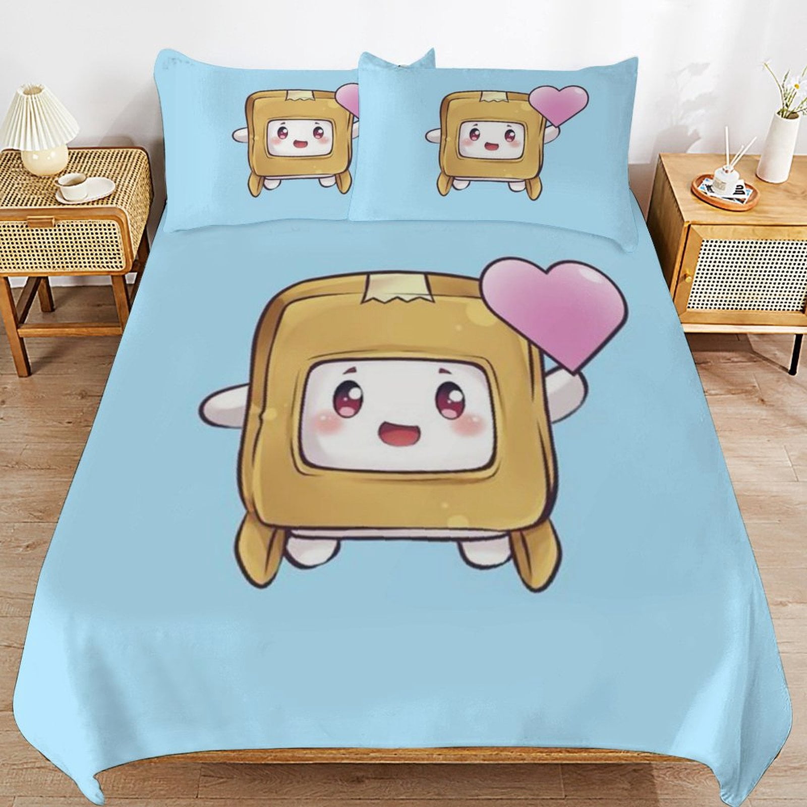 Lanky Cute Box 3-Piece All Season Bedding Set, Comforter Set with ...