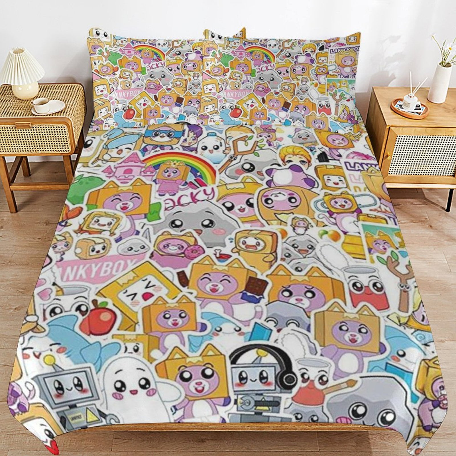Lanky Cute Box 3-Piece All Season Bedding Set, Comforter Set with ...