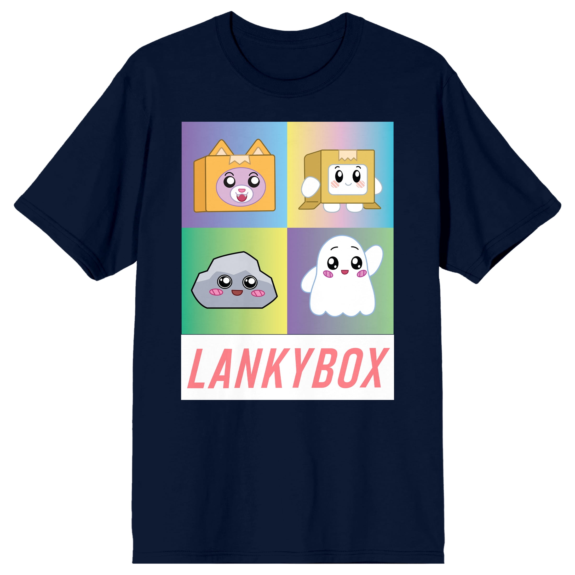 LankyBox Character Charms Crew Neck Short Sleeve Navy Women's T-shirt ...
