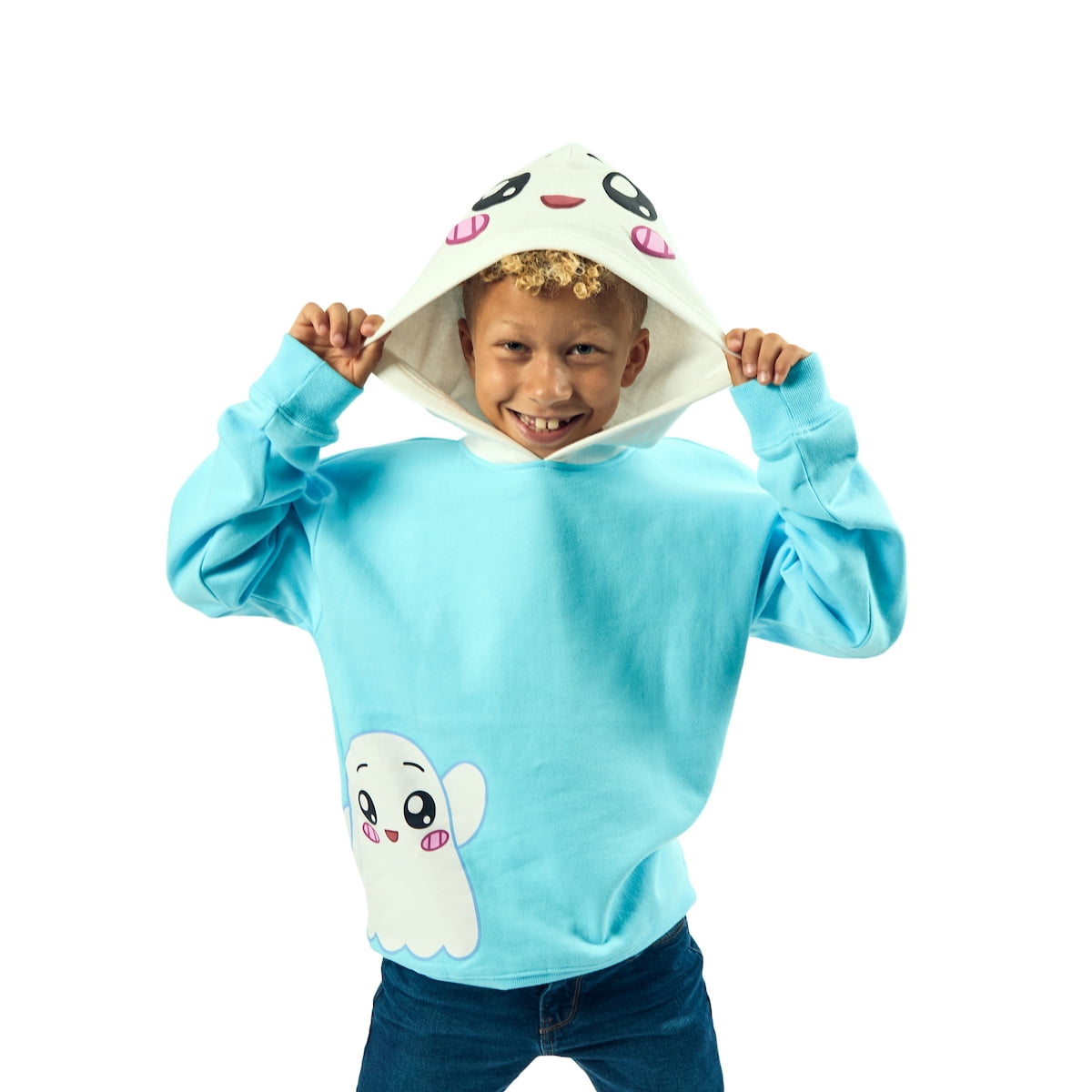 LankyBox Ghosty Long Sleeve Boy's Blue Cosplay Hoodie-14/16 - Walmart.com
