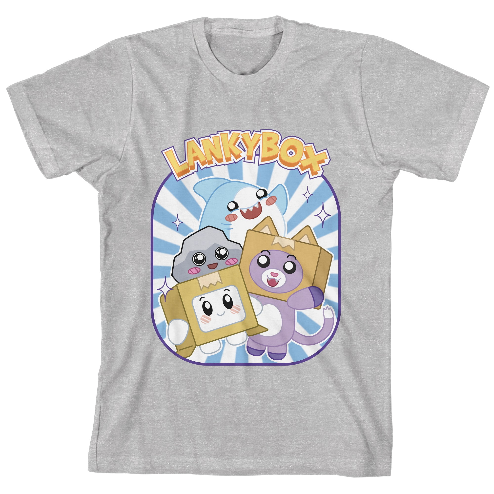 Walmart Lanky Box Thicc Shark, Rocky, Boxy, Foxy Boys Athletic Heather ...