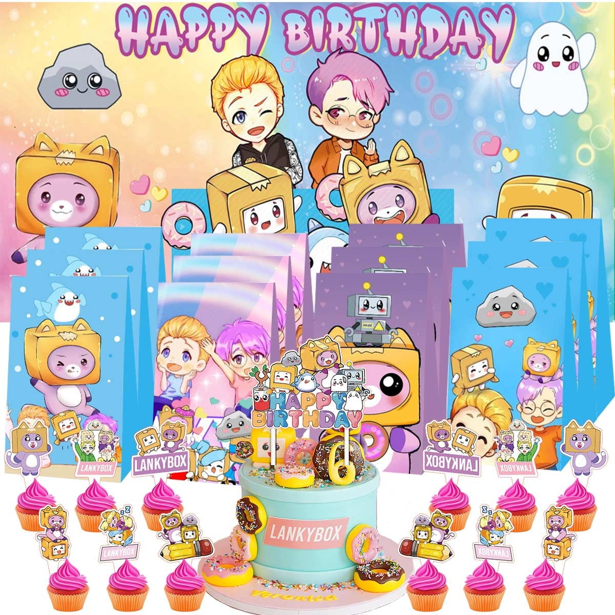 Lanky Treat Bags Candy Decorations Party Favor Supplies Birthday Cake ...