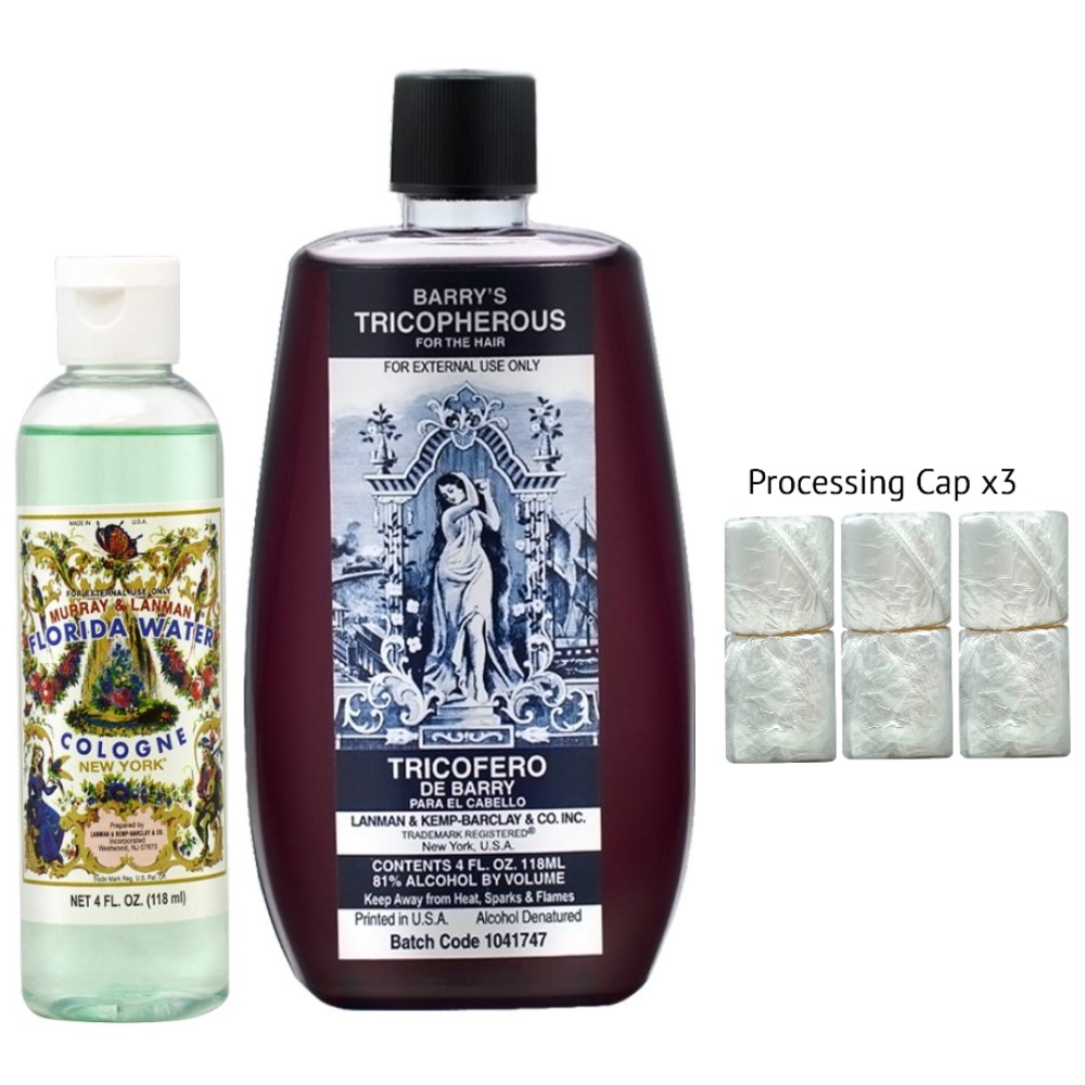 Lanman & Kemp Tricopherous Black 8oz + Aqua De Florida 4oz + 3 ...