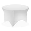 Gowinex White 6ft Round Spandex Tablecloth, Fitted Cloth Table Cover ...