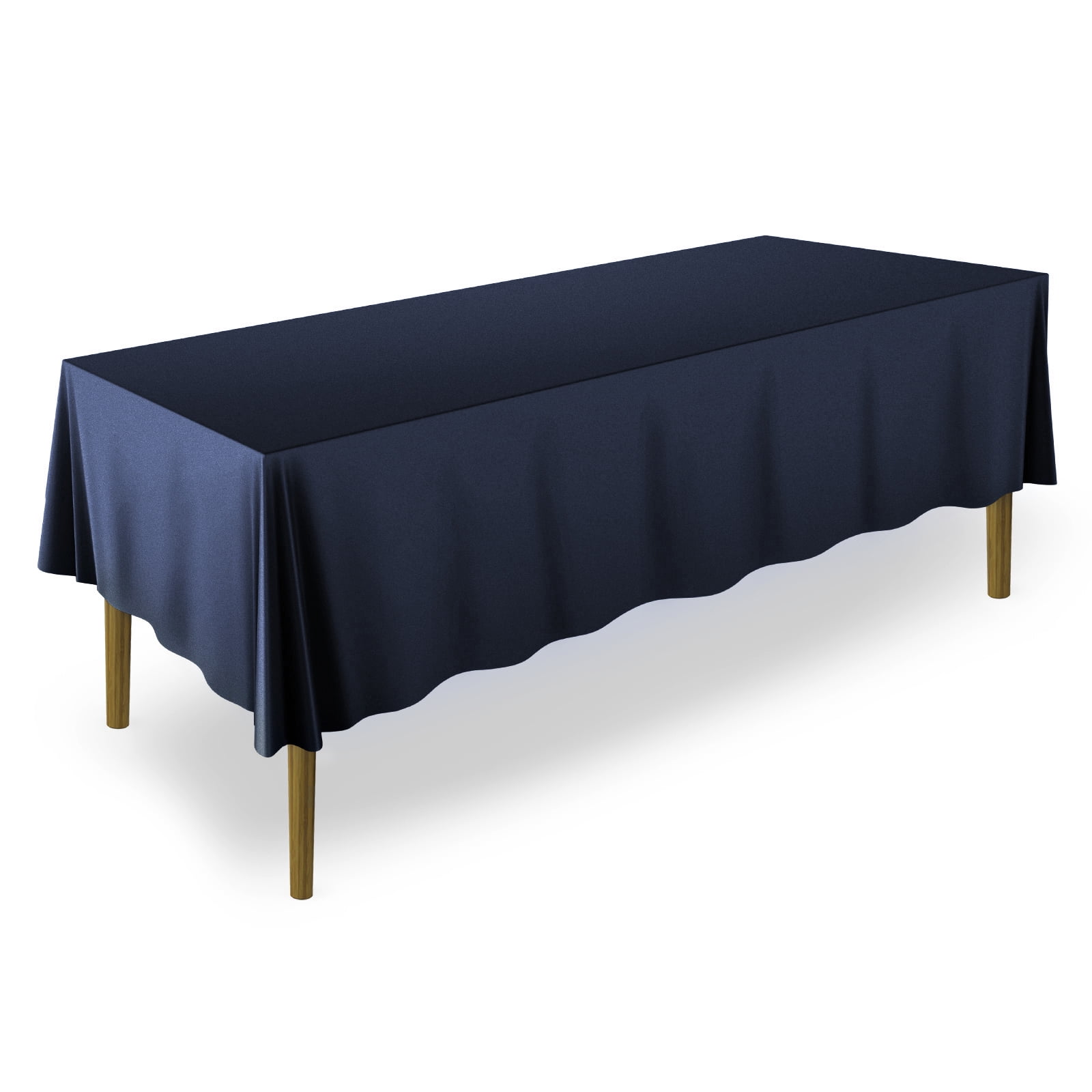 Lann's Linens Polyester Tablecloth - 70" x 120" Rectangular - Navy Blue ...