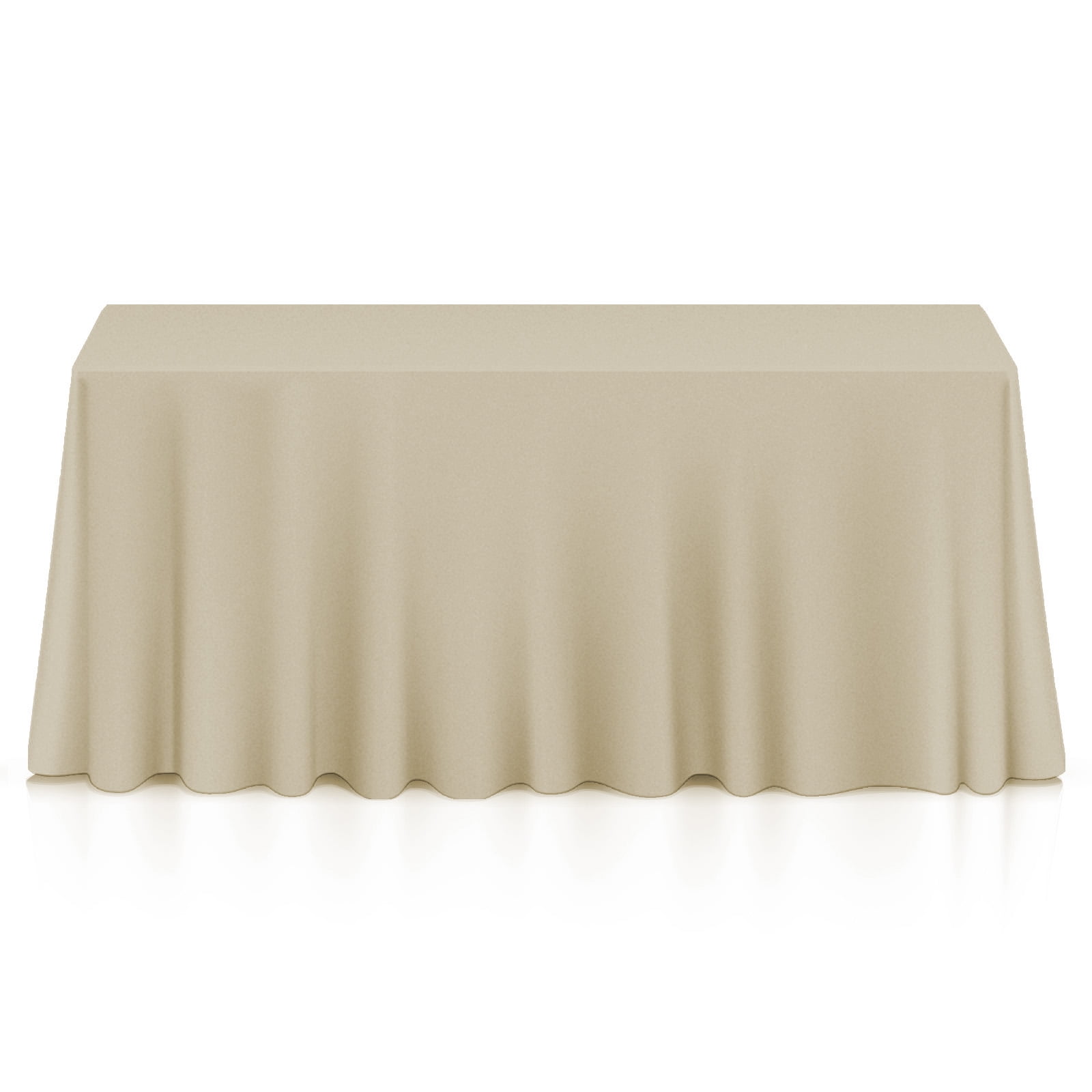 Lann's Linens Polyester Tablecloth - 90" x 156" Rectangular - Beige ...